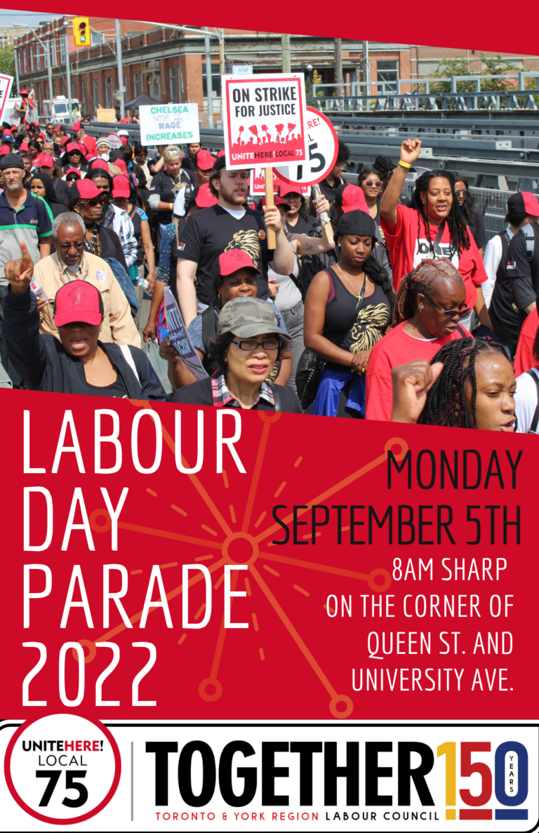Labour Day Parade 2022 – UNITE HERE Local 75